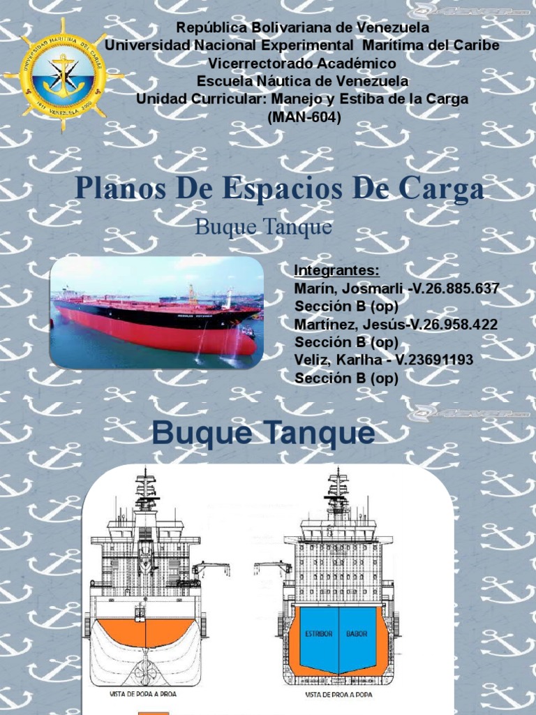 Planos de Carga - Buque Tanque | PDF