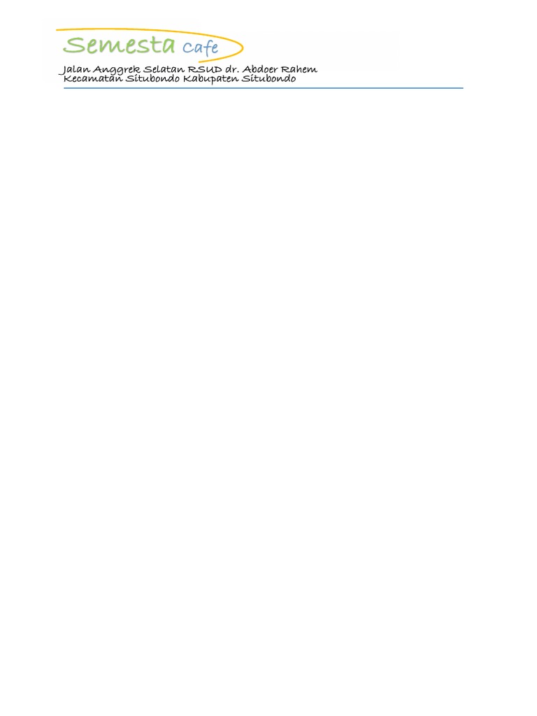 Kop SEMESTA CAFE | PDF