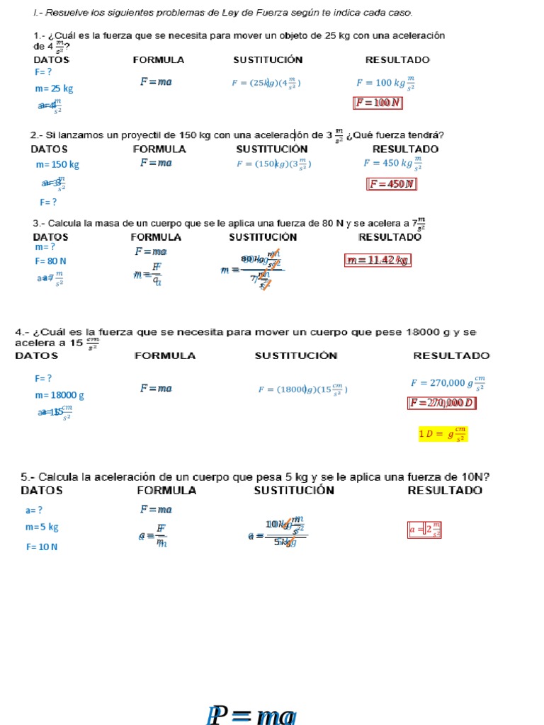 Fórmulas de Fuerza y Ejemplos Prácticos | PDF | Neptuno | Plutón