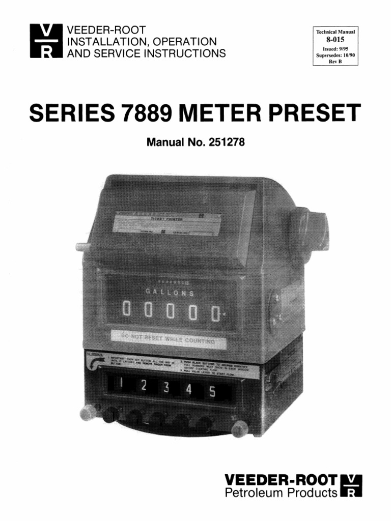 Manual de Preset Veeder Root | PDF