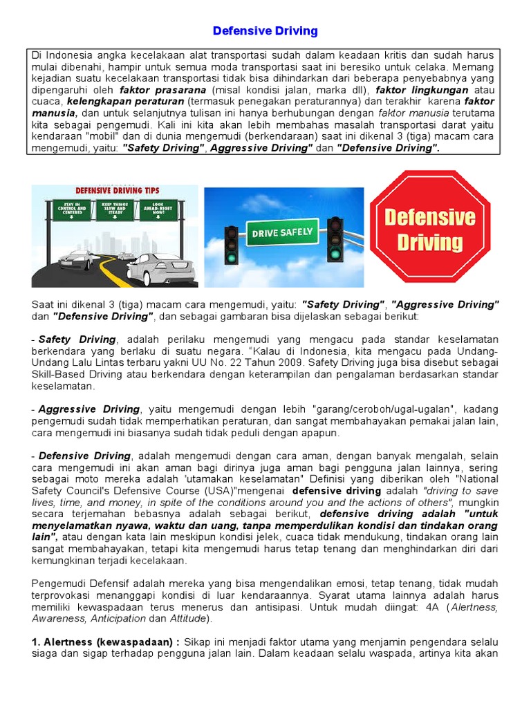 Defensive Driving | PDF