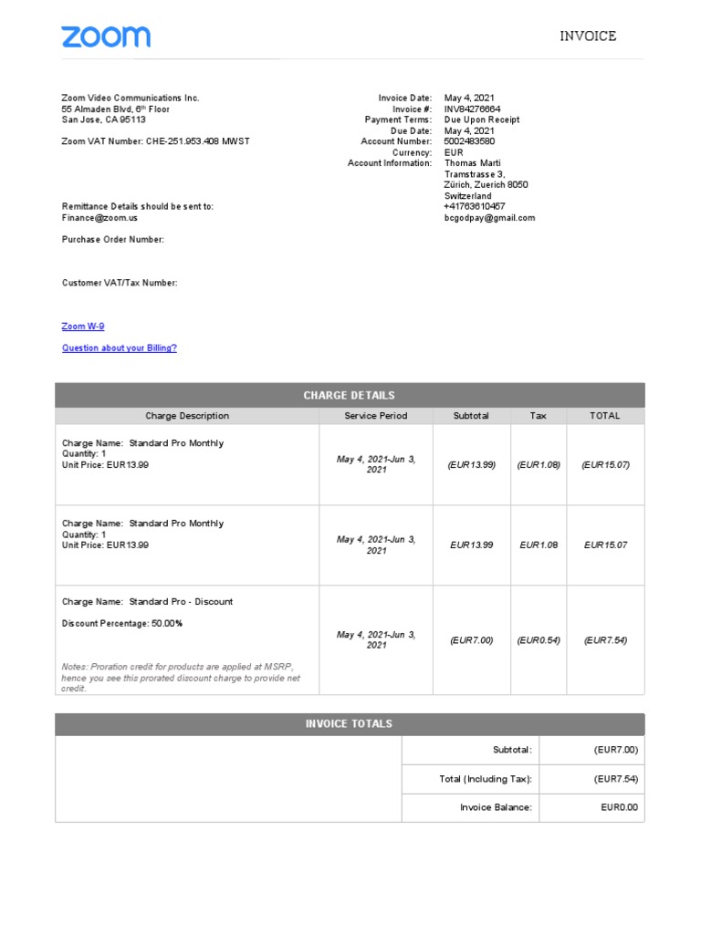 Invoicepdf Zoom | PDF | Invoice | Services (Economics)