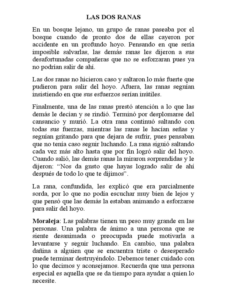 Las Dos Ranas | PDF
