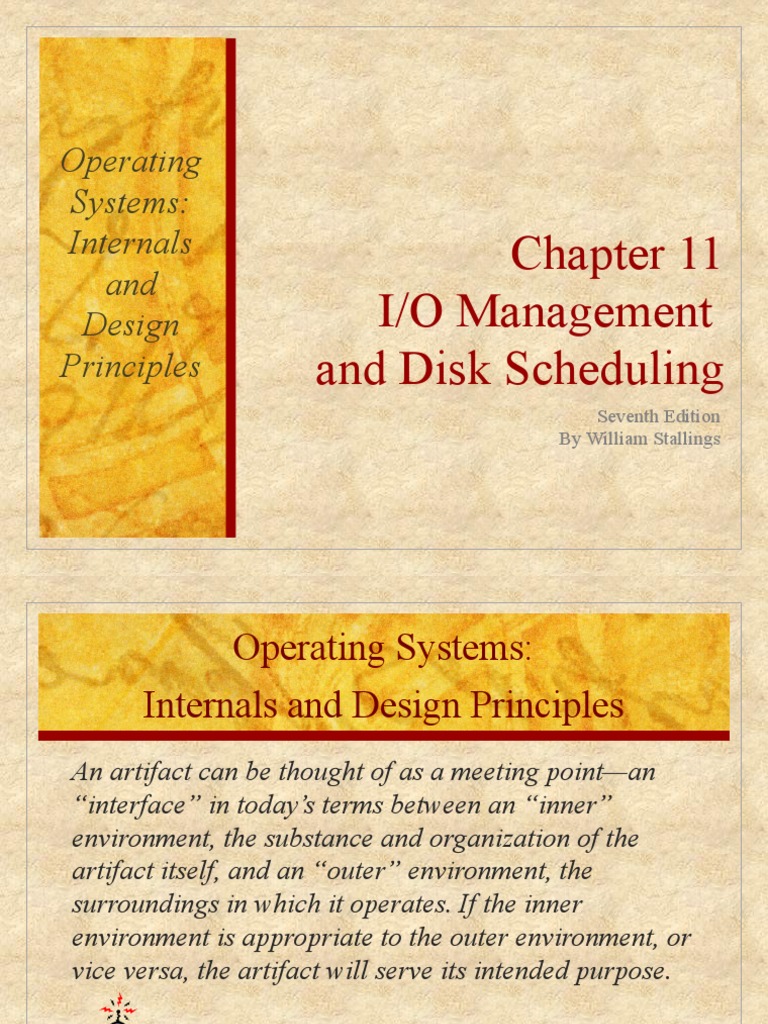 I/O Management and Disk Scheduling: Operating Systems: Internals and Design Principles | PDF ...