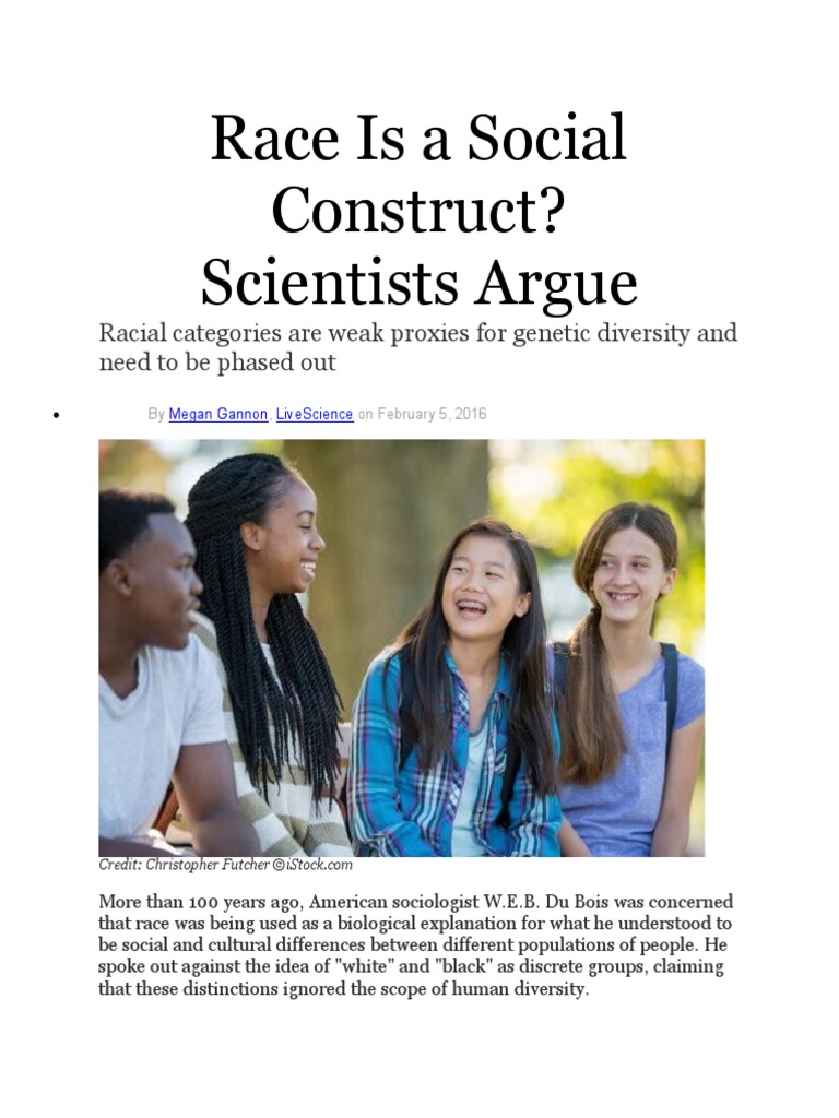 Race Is A Social Construct | PDF | Race (Human Categorization) | Science