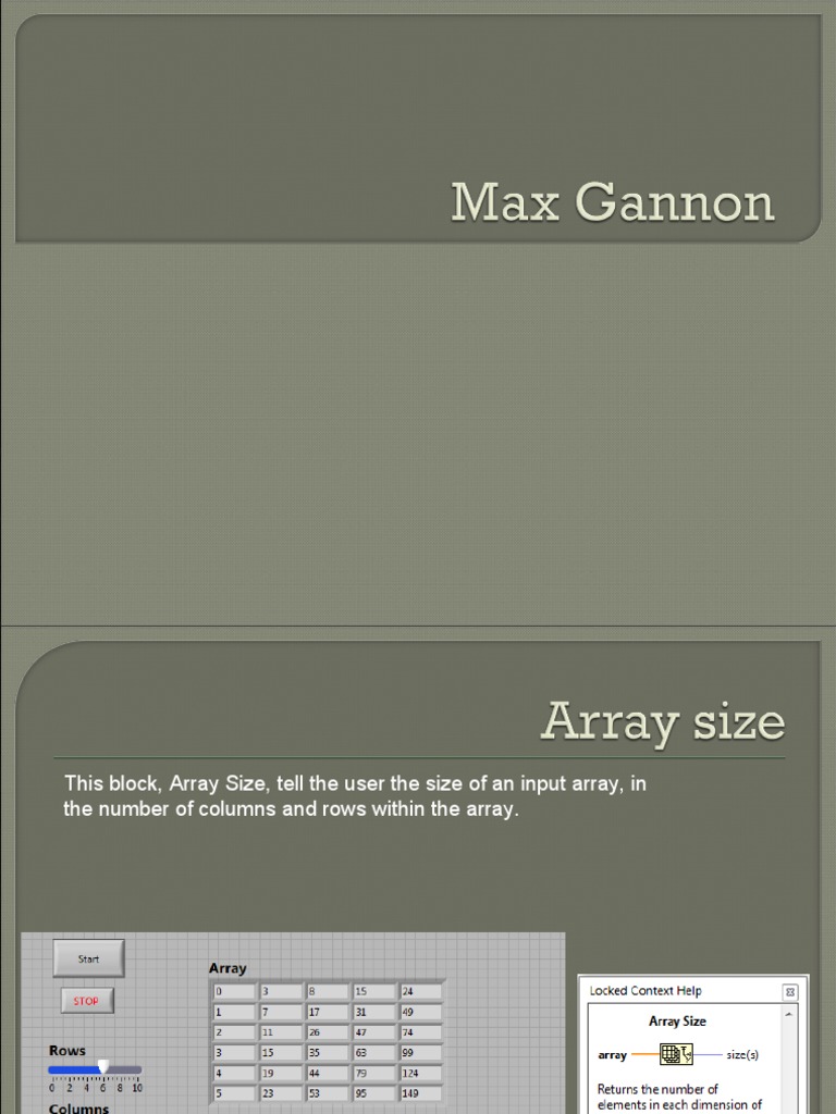Labview Arrays Tutorial Pdf