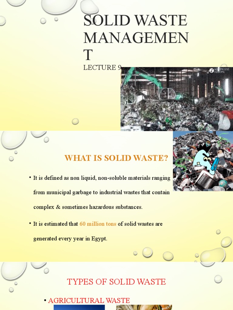 Lec Solid Waste Management | PDF | Waste Management | Waste