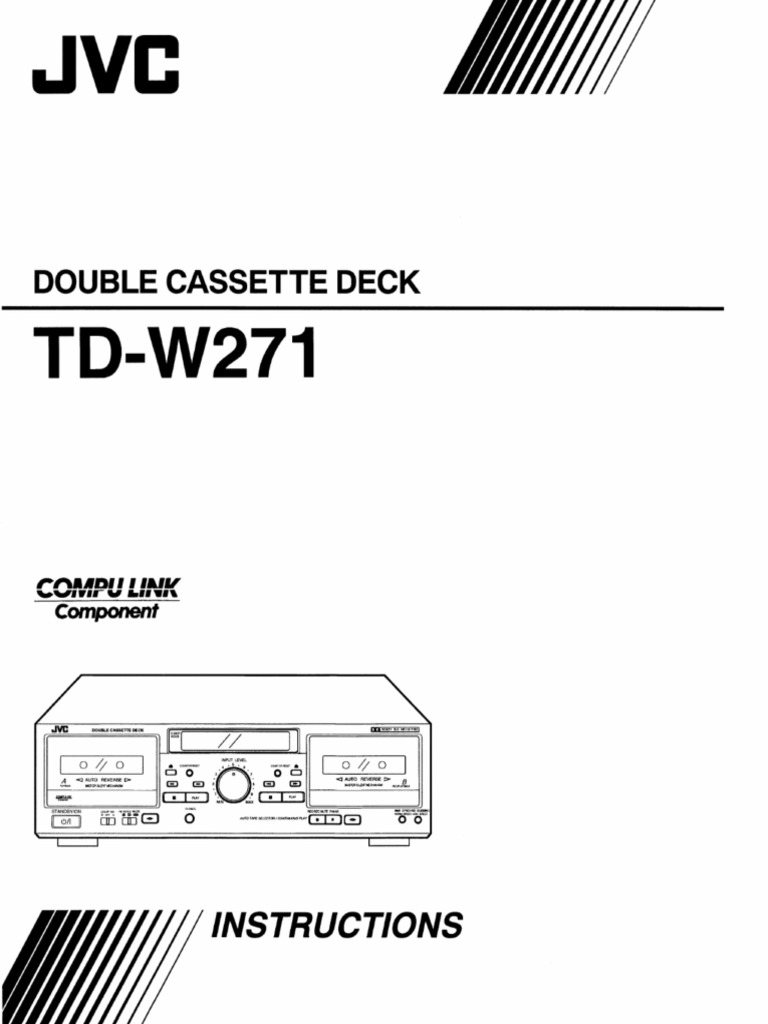 JVC TD-W271 Manual de Instruções | PDF