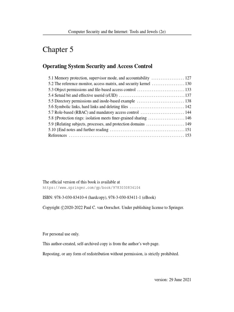 Operating System Security and Access Control | PDF | Operating System ...