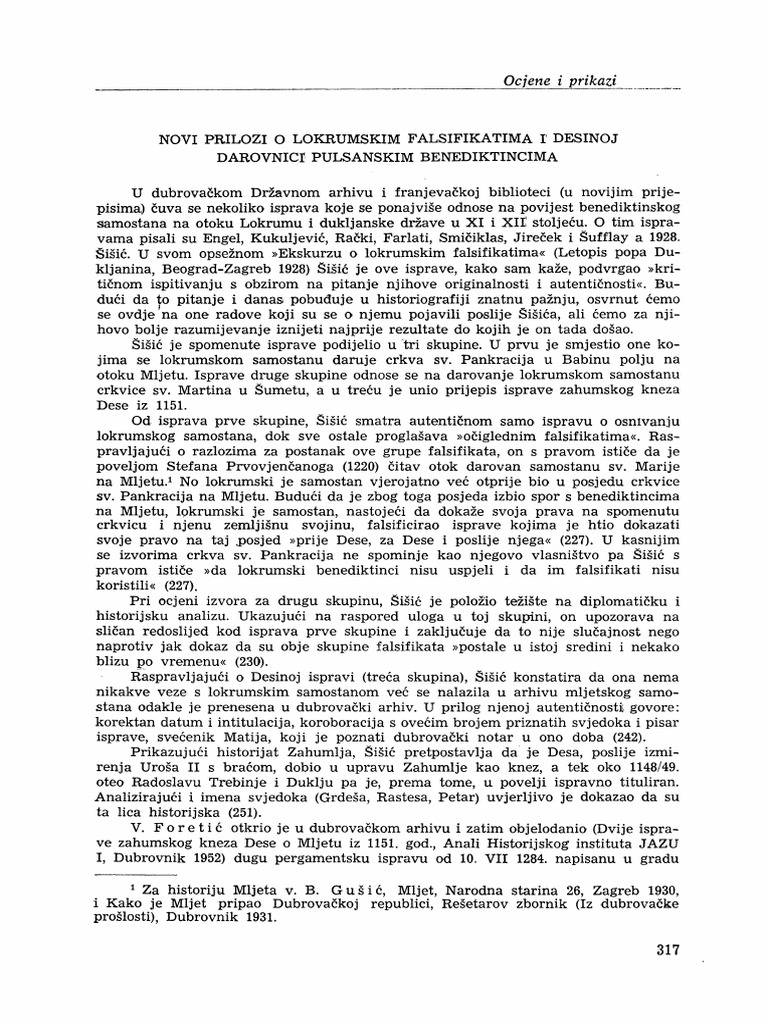 Novi Prilozi o Lokrumskim Falsifikatima | PDF