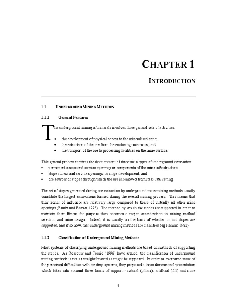 Overview of Block Caving Methods | PDF | Mining | Minerals