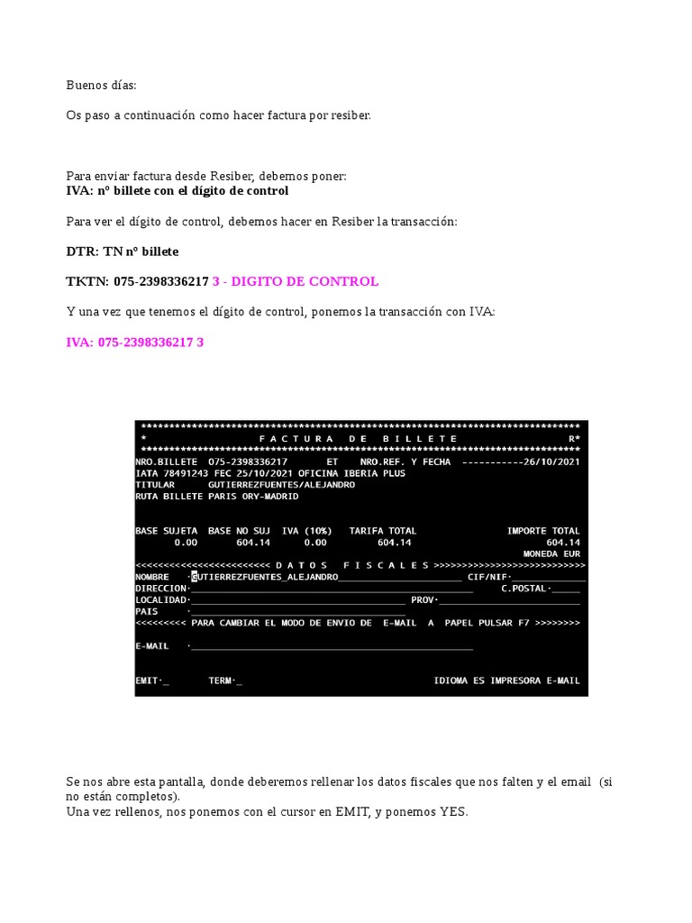 Enviar Fra en Resiber | PDF