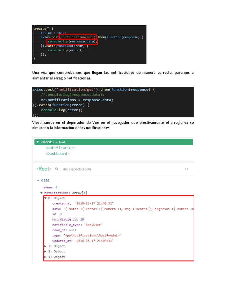 Notificaciones Con Pusher y Laravel Echo 2022 | PDF | Estructura de datos de matriz | Script Java