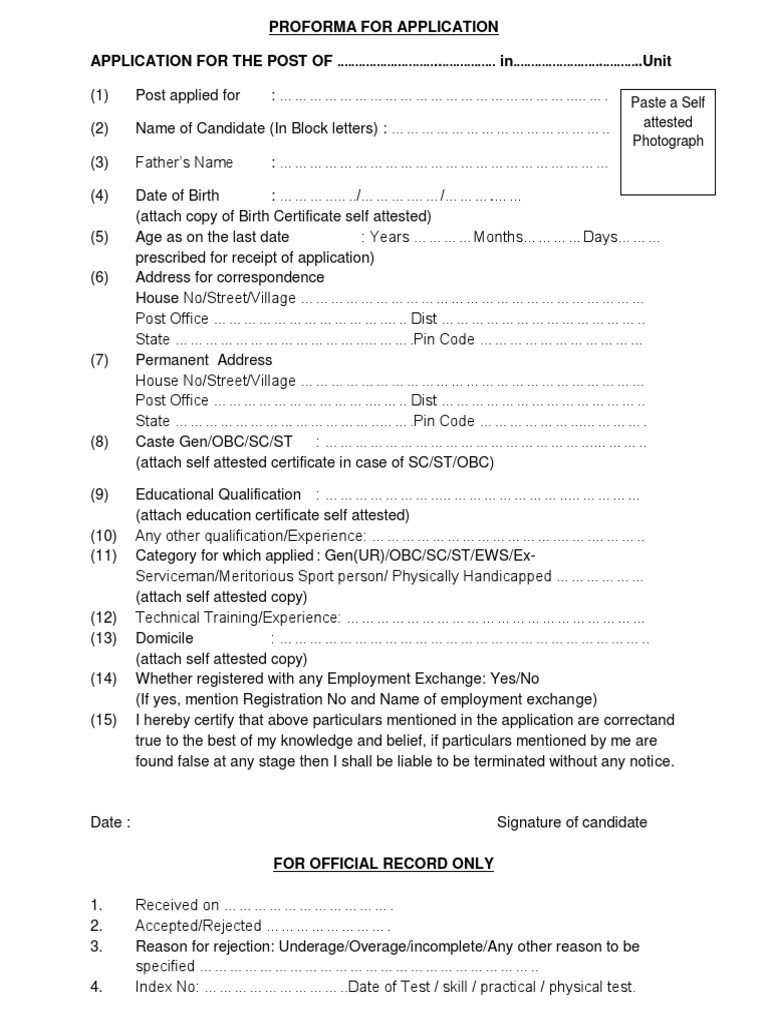 Indian Air Force Application Form PDF | PDF | Government