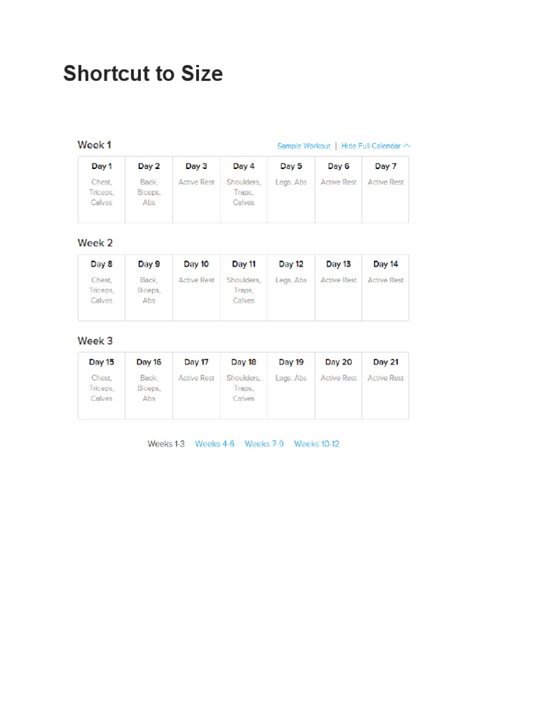 Jim Stoppani's 12-Week Shortcut to Size | PDF | Diet & Nutrition ...