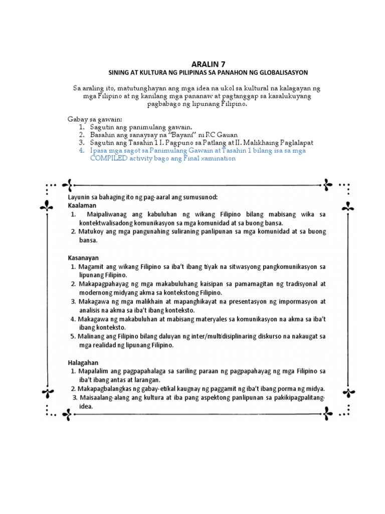 Aralin 7 Bayani | PDF