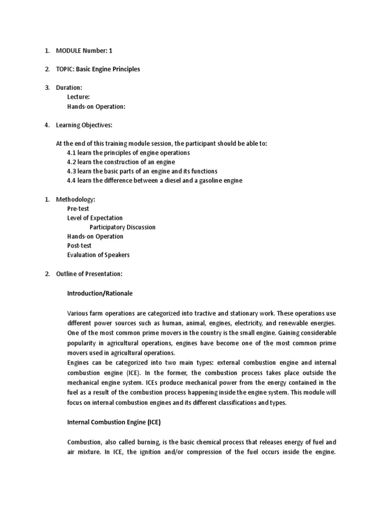 Basic Engine Principles | PDF | Internal Combustion Engine | Piston