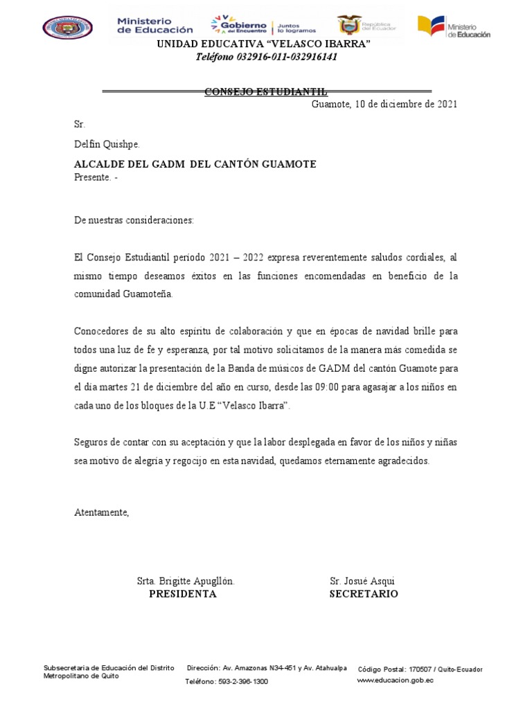 Oficio Sr. Rector 3 | PDF