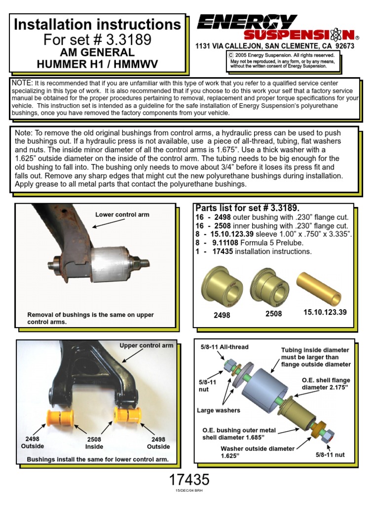 For Set # 3.3189: Installation Instructions | PDF | Mechanical ...