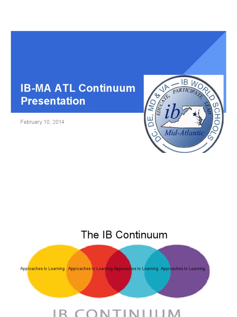 IB-MA ATL Continuum Presentation: February 10, 2014 | PDF | Curriculum ...