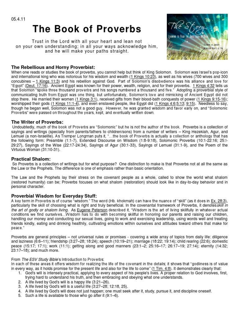 The Book of Proverbs | PDF | Book Of Proverbs | Solomons