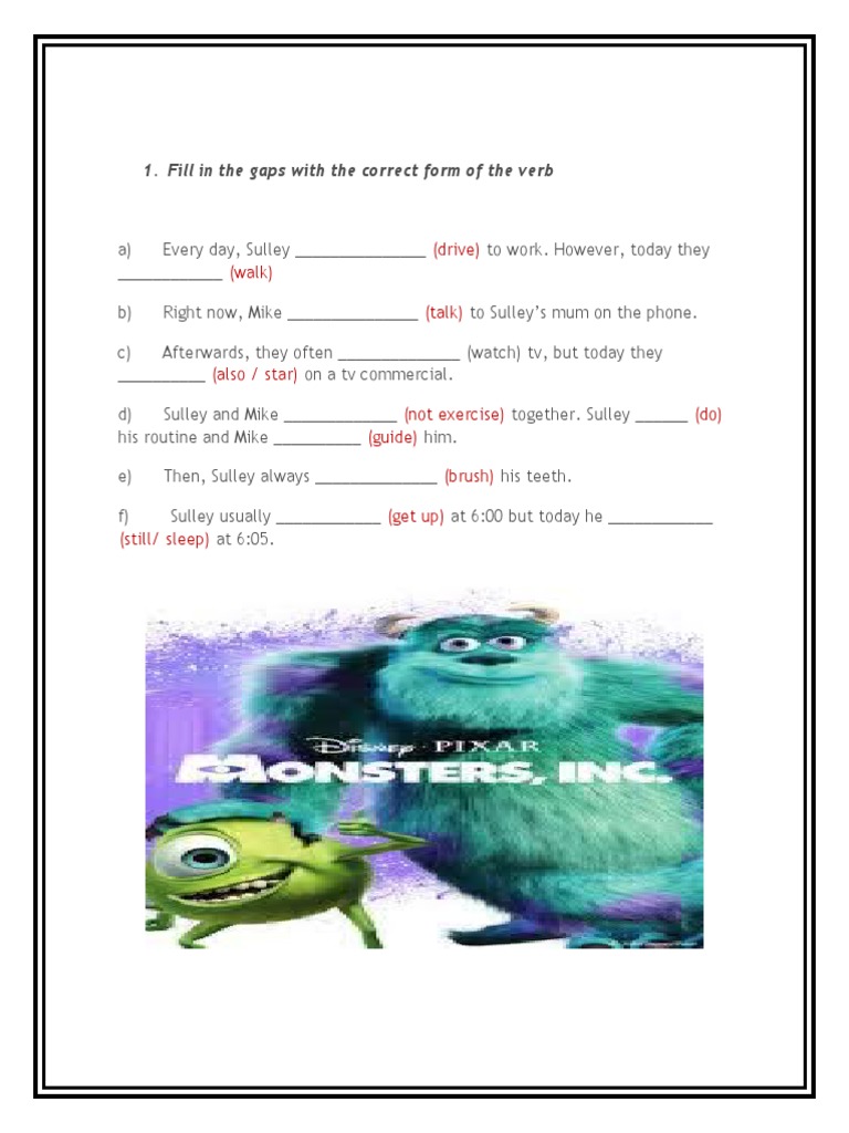 Fill in The Gaps With The Correct Form of The Verb | PDF