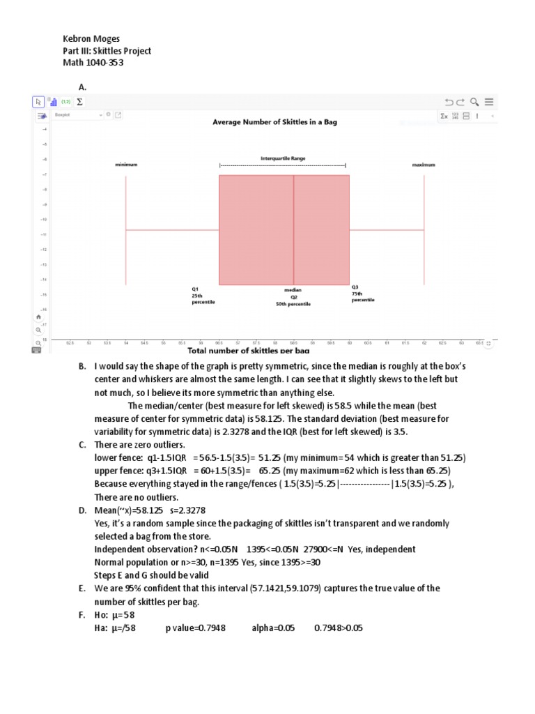 Part III Skittles Project | PDF