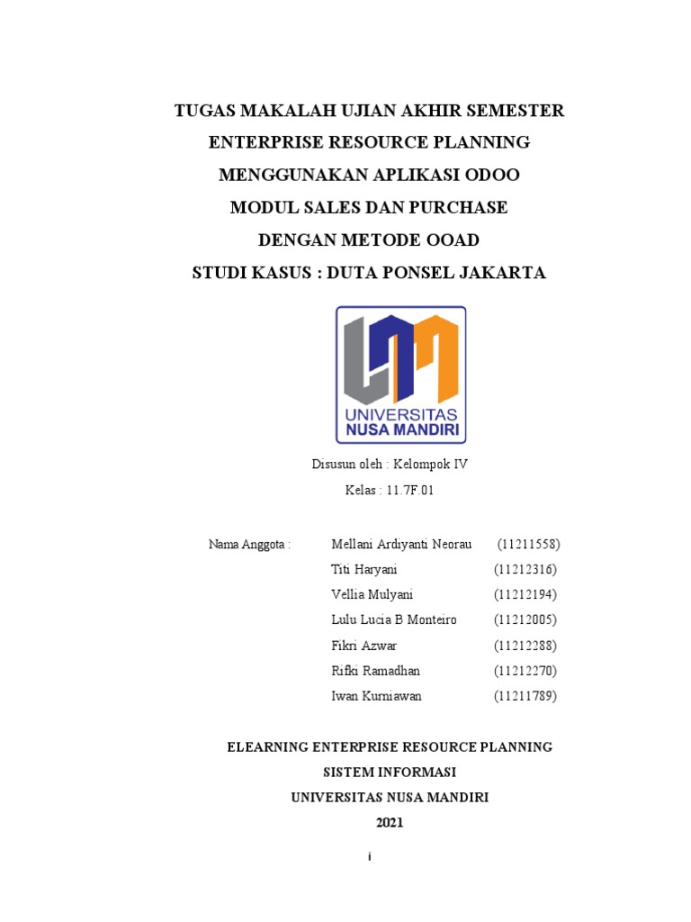 Tugas Makalah ERP Kelompok 4 | PDF