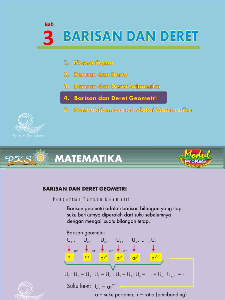 Bab 3 Subbab 4 Barisan Dan Deret Geometri | PDF