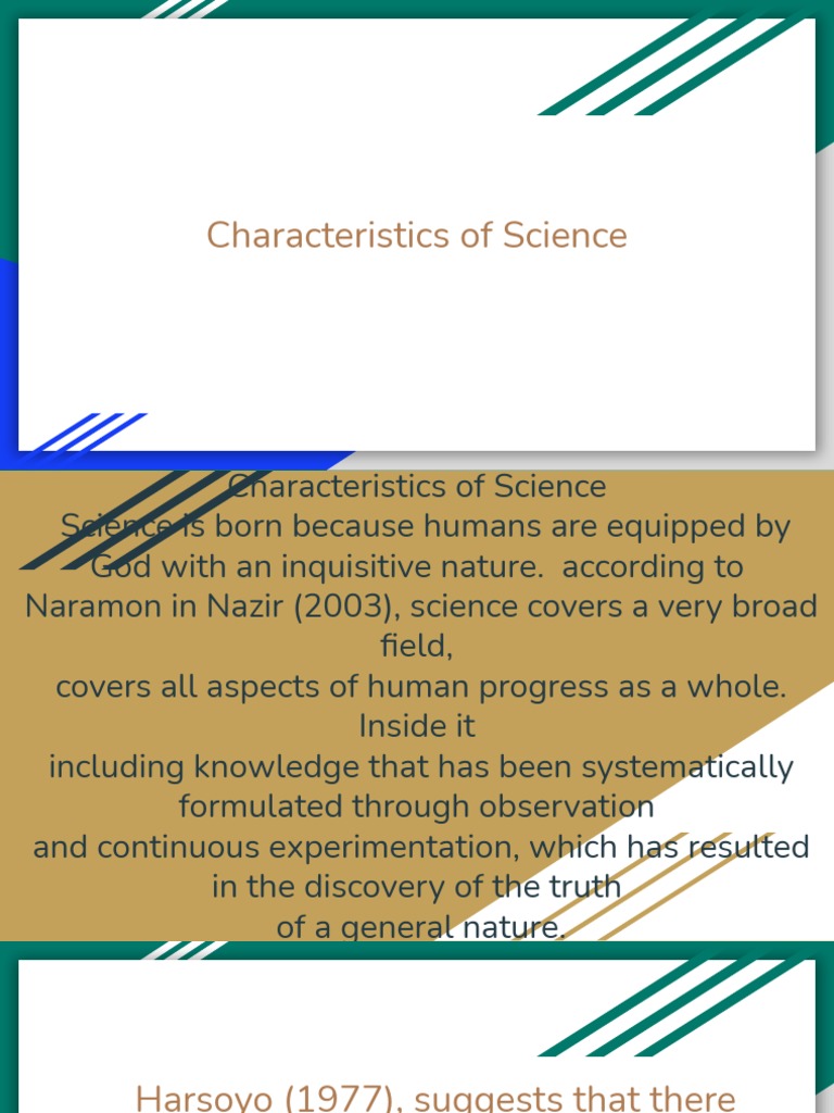 Characteristics of Science | PDF