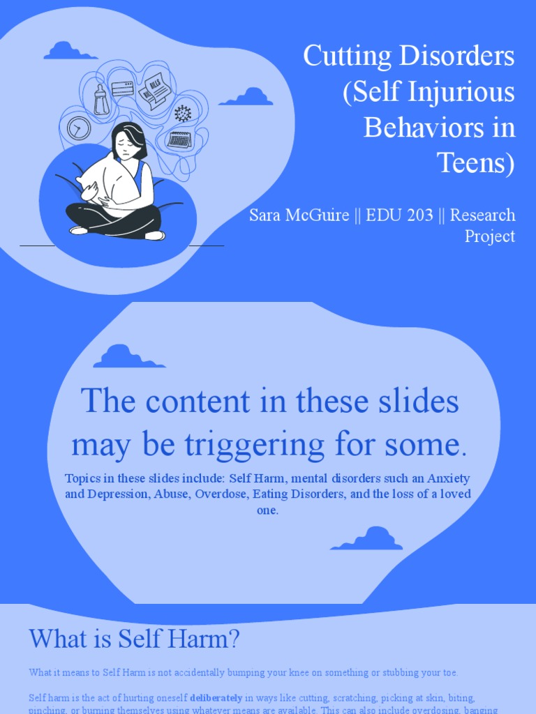 Cutting Disorders Self-Injurious Behaviors in Teens | PDF | Self Harm ...