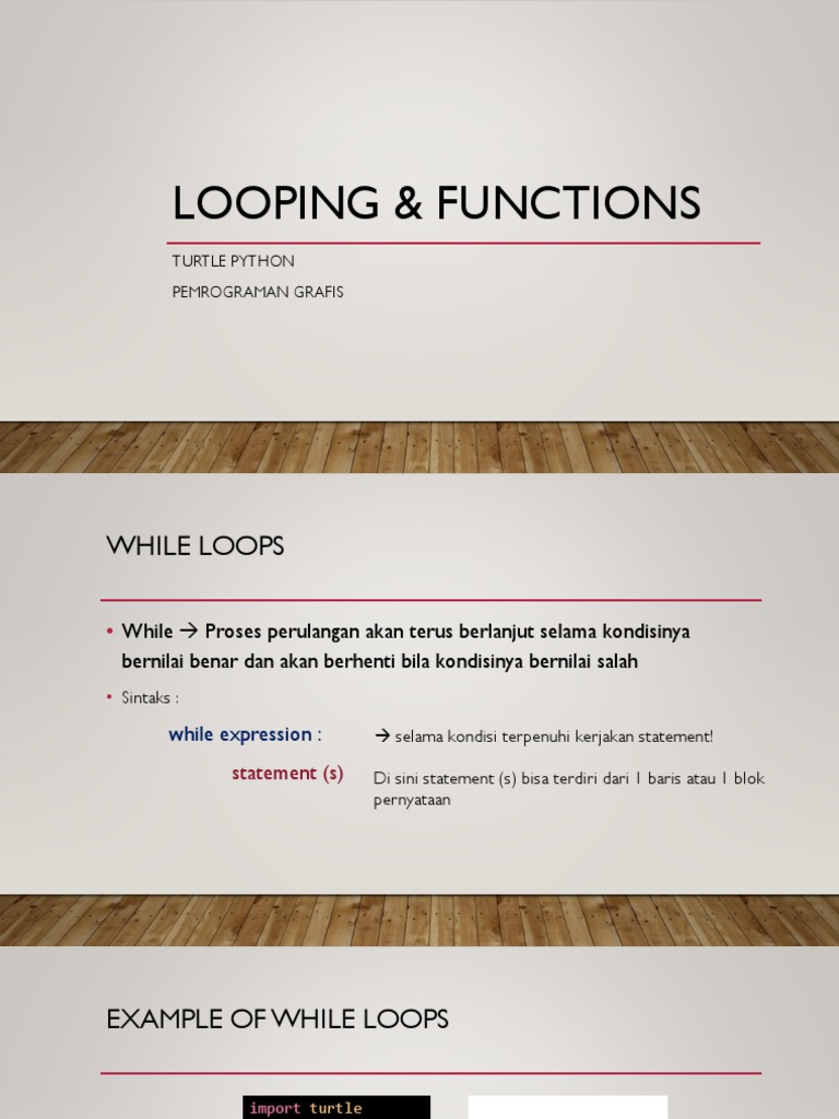 Looping and Functions | PDF | Metode & Bahan Ajar