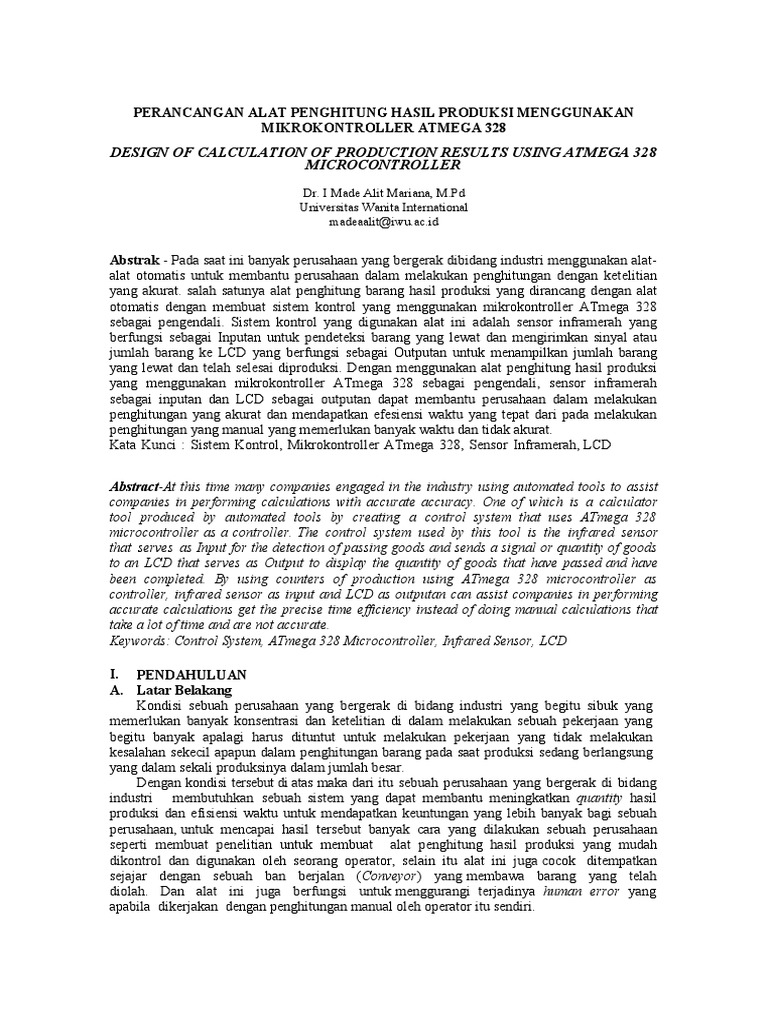 01 2016 Artikel Perancangan Alat Penghitung Hasil Produksi Menggunakan ...