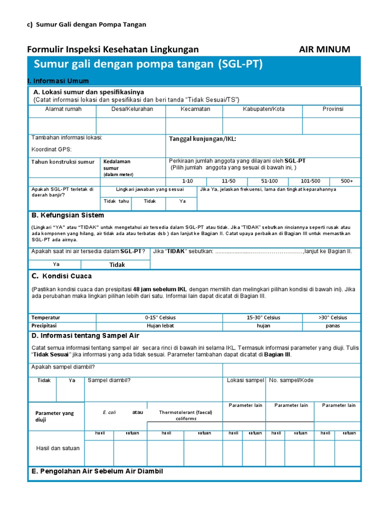 Form Ikl - SGL-PT | PDF