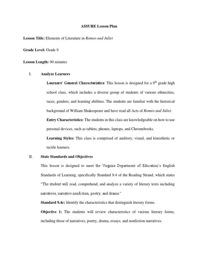 Erestain Gabriella Final Lesson Plan | PDF | Narrative | Learning