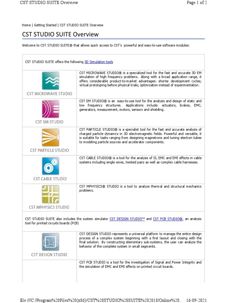 CST Microwave Studio Over View | PDF | Electrical Engineering | Computing