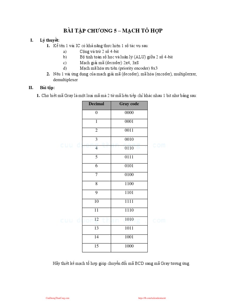 Nhap-Mon-Mach-So - Ho-Ngoc-Diem - Bai-Tap-Chuong-5 - Tong-Hop - (Cuuduongthancong - Com) | PDF
