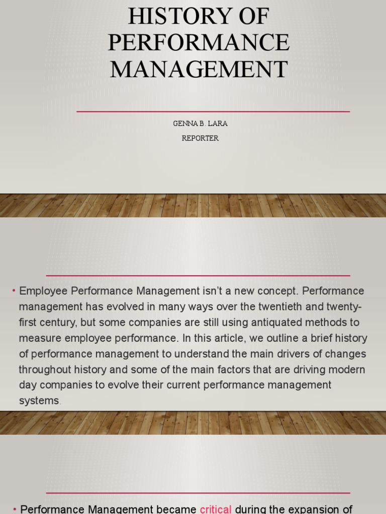 History of Performance Management | PDF | Performance Appraisal | Cognition