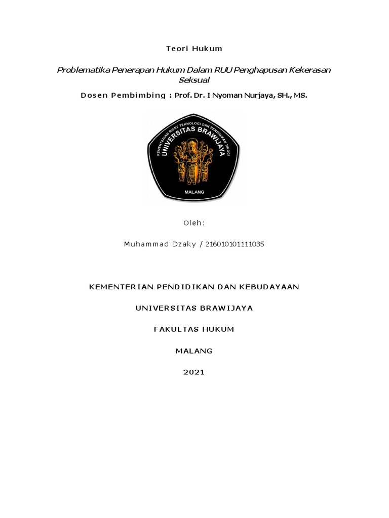 Teori Hukum Muhammad Dzaky | PDF