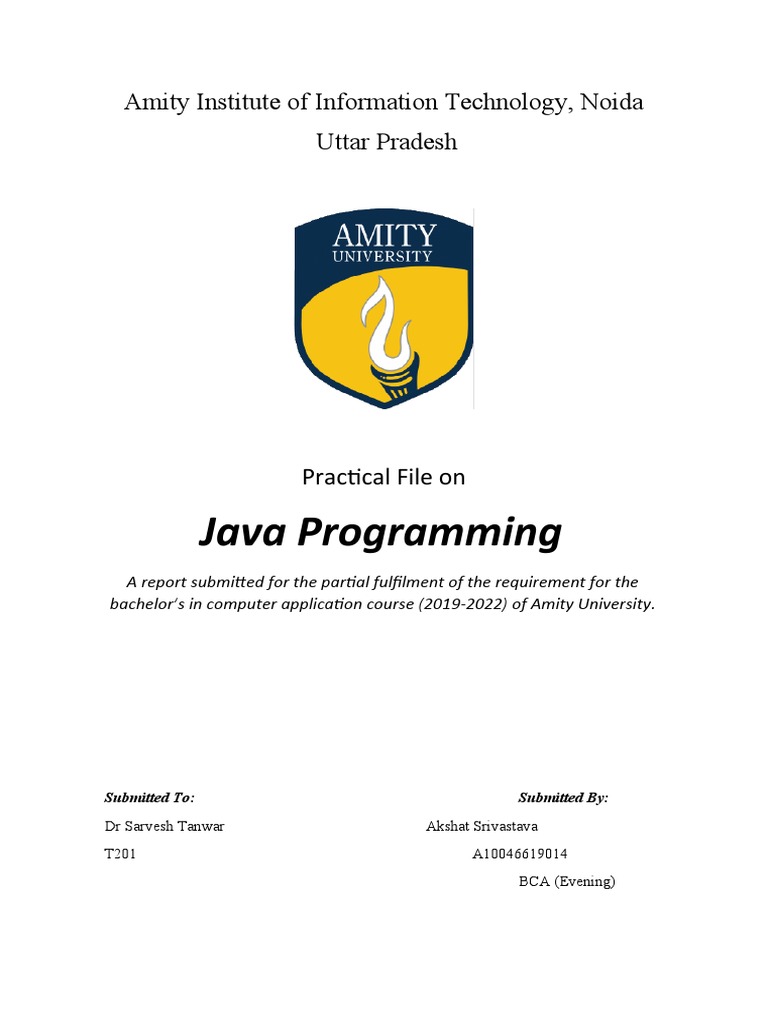 Java Lab Practical File Pdf Programming Constructor Object Oriented Programming 4372
