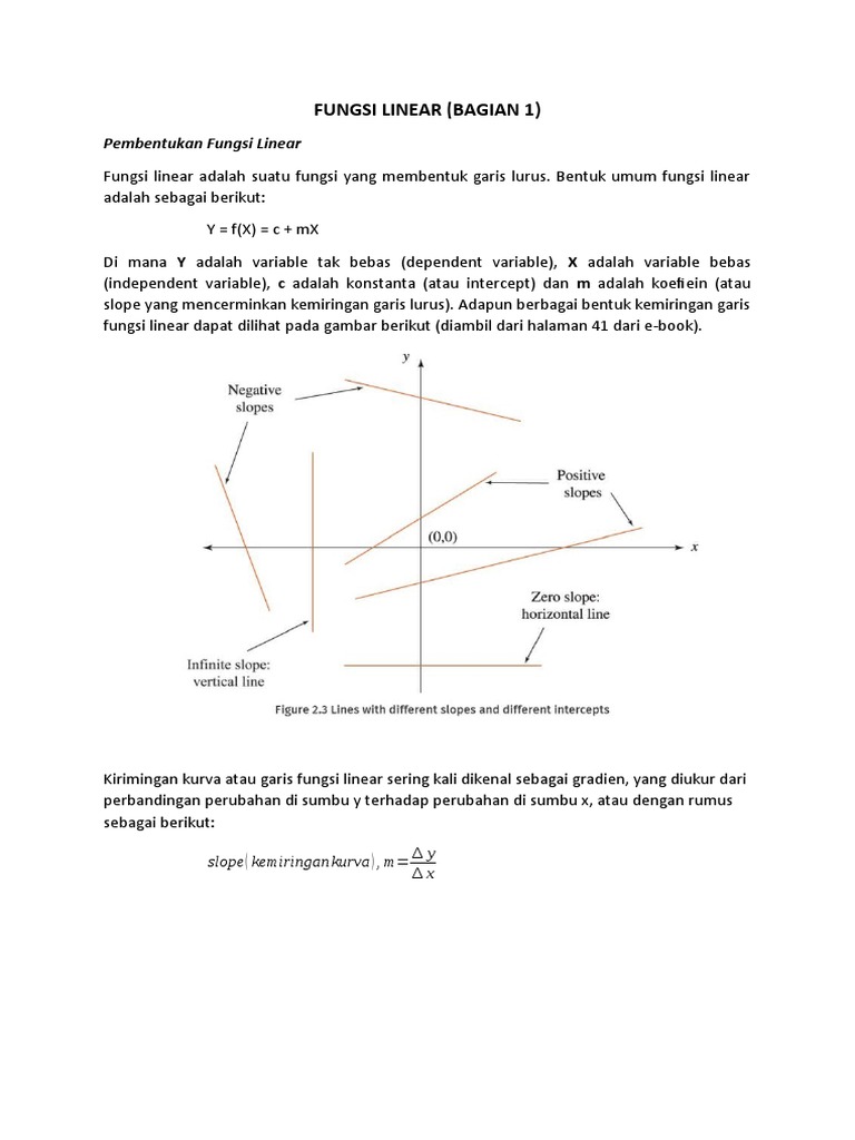 Fungsi Linear Bagian 1 | PDF | Metode & Bahan Ajar