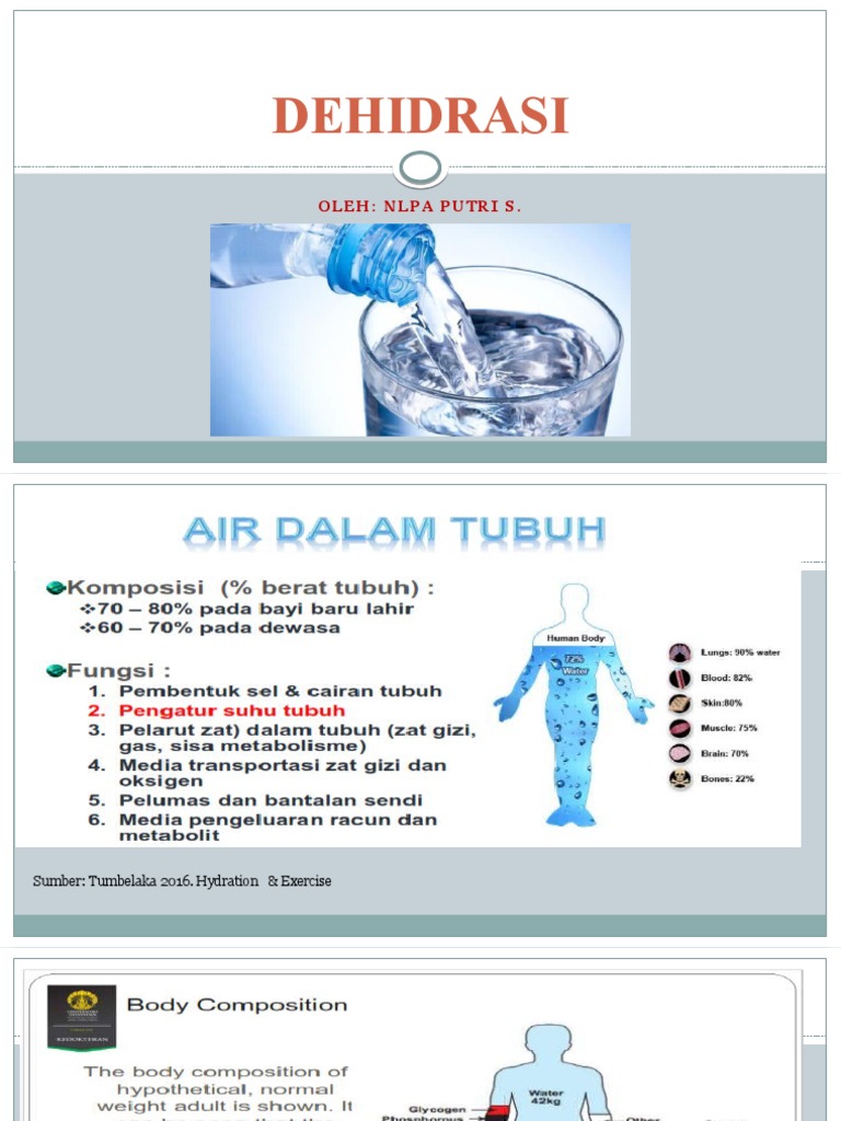 Komposisi Air dan Dehidrasi Tubuh | PDF | Kesehatan Holistik