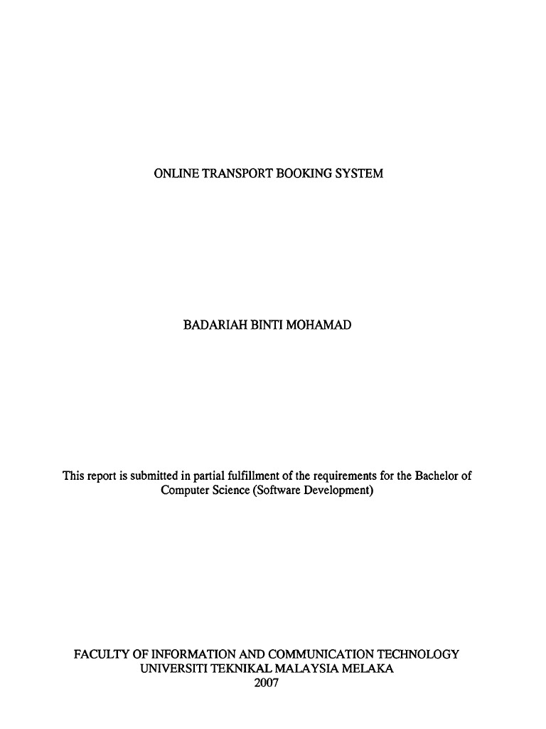 Online Transport Booking System Overview | PDF | Software Development ...