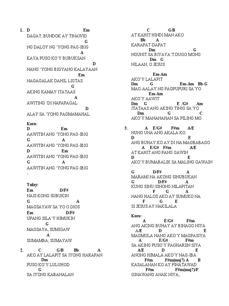 Tagalog Songbook Final | PDF