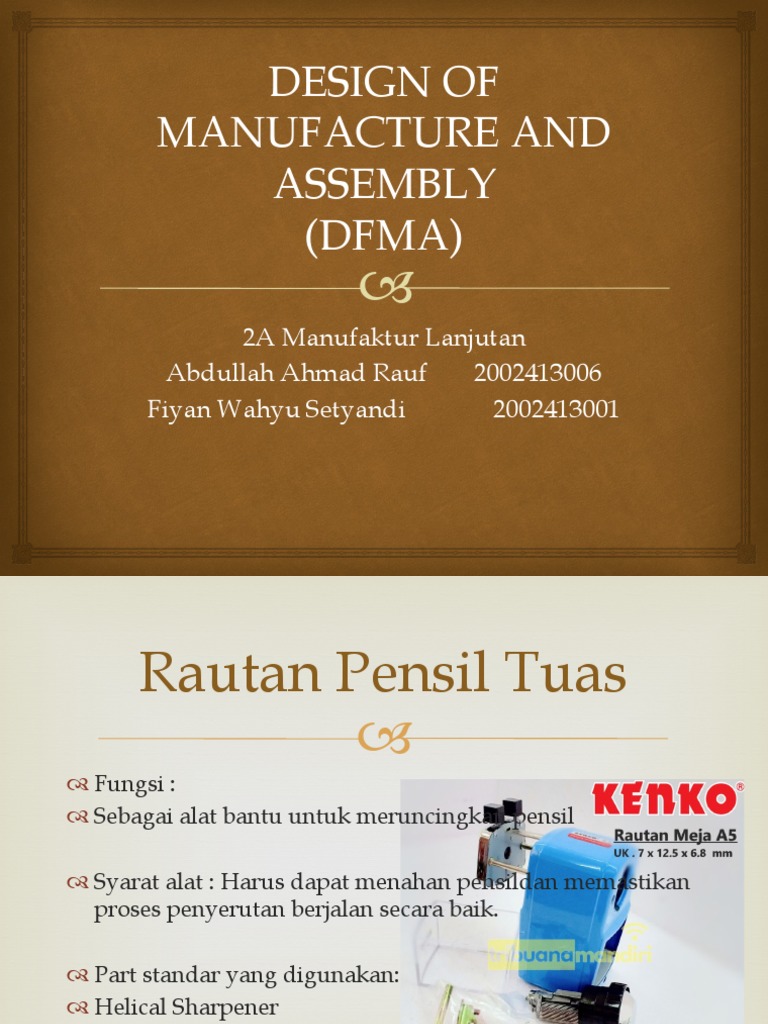 Design of Manufacture and Assembly2 | PDF | Pencil | Mechanical Engineering