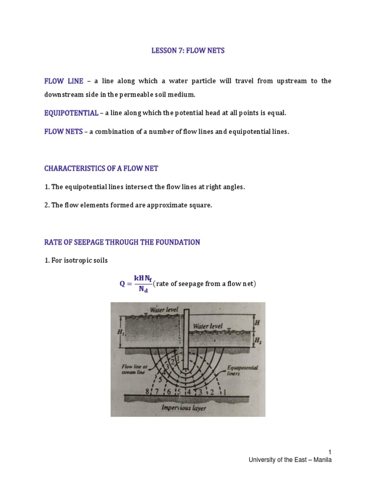 Lesson 7. Flow Nets | Download Free PDF | Soil Mechanics | Dam