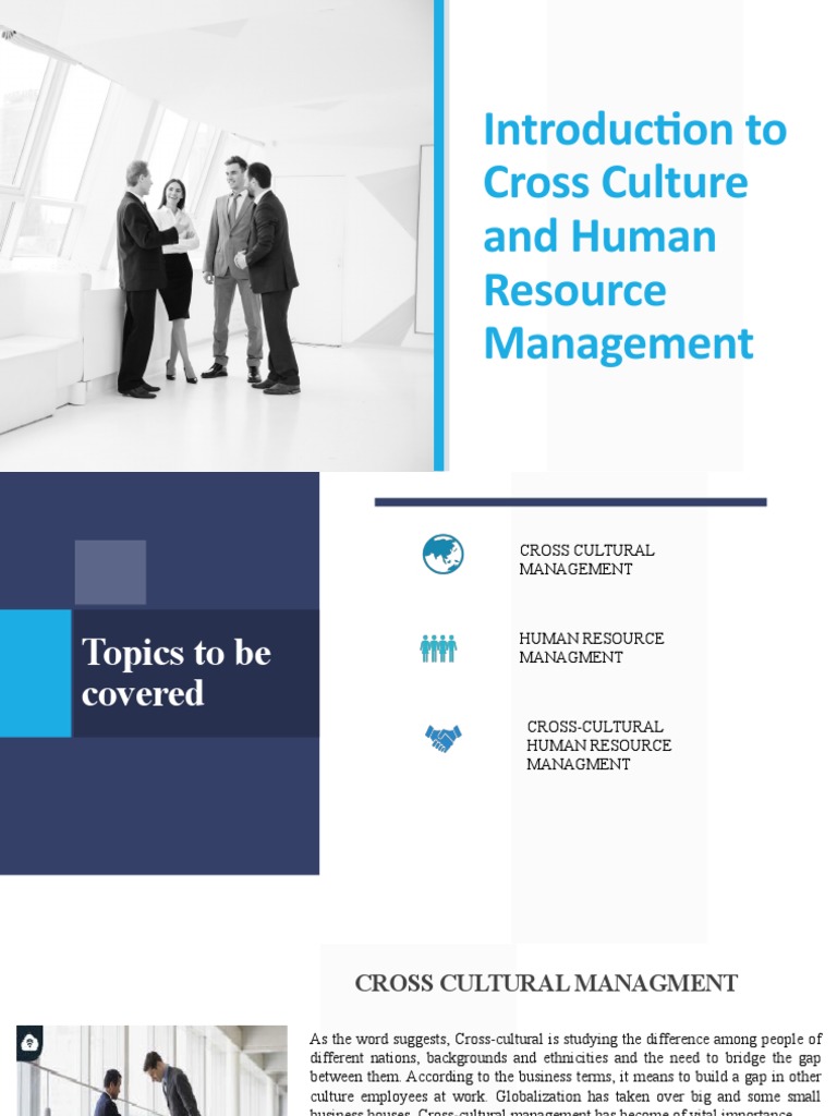 Introduction To Cross Culture and Human Resource Management | PDF ...