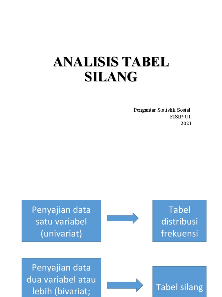 k9 - Analisis Tabel Silang 2021 | PDF