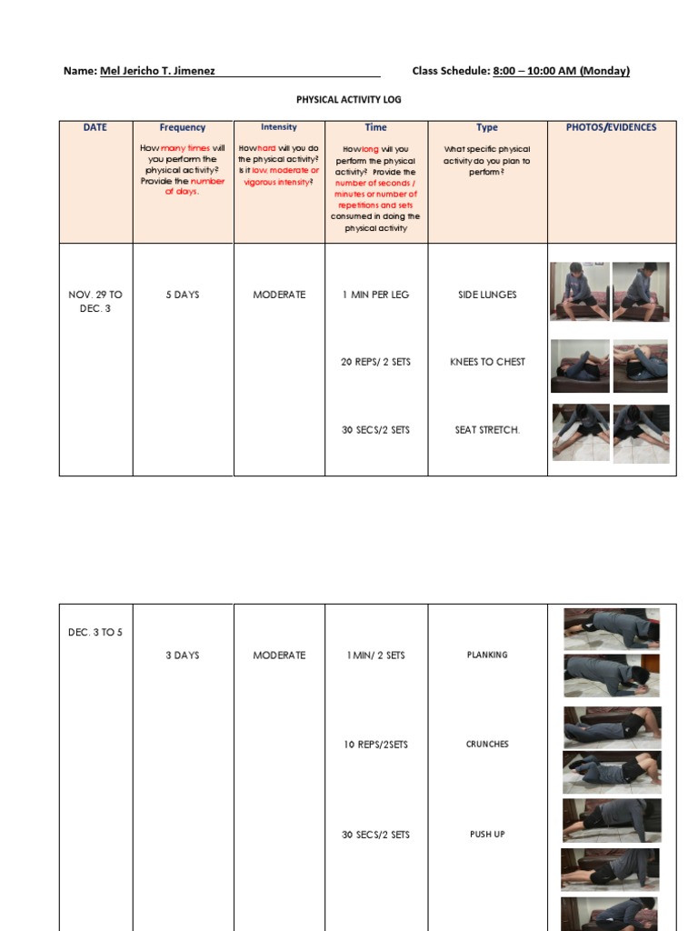 Student Fitness Reflection | PDF | Physical Fitness | Aerobic Exercise