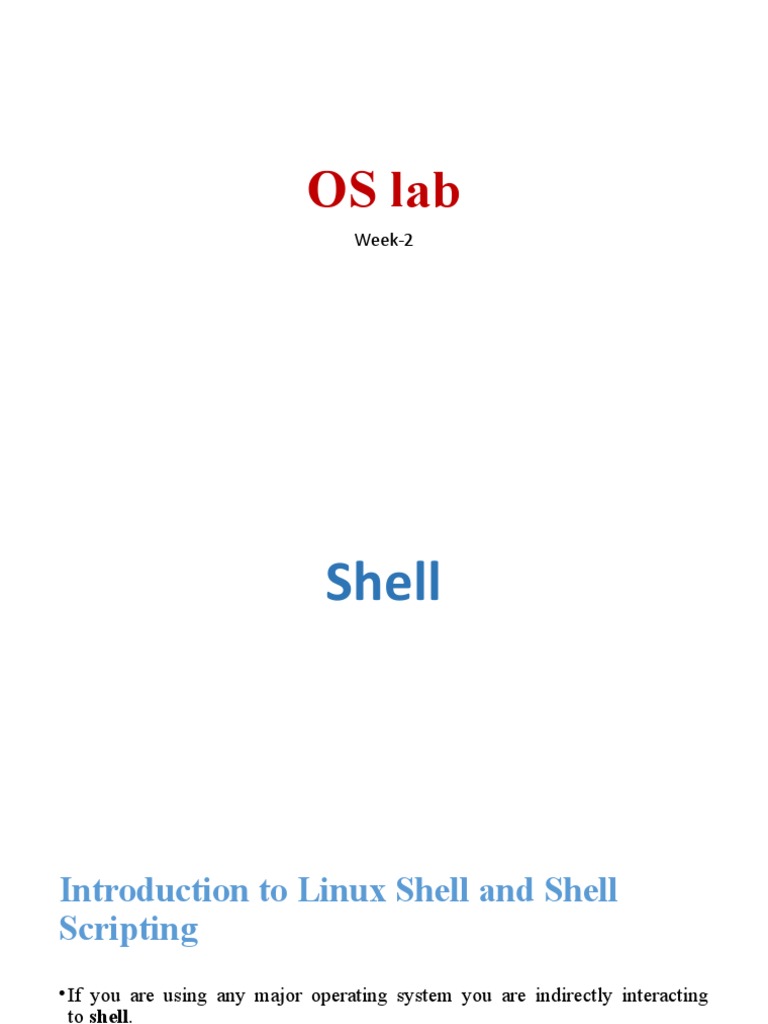 Week2 Shell Scripts | PDF | Shell (Computing) | Operating System